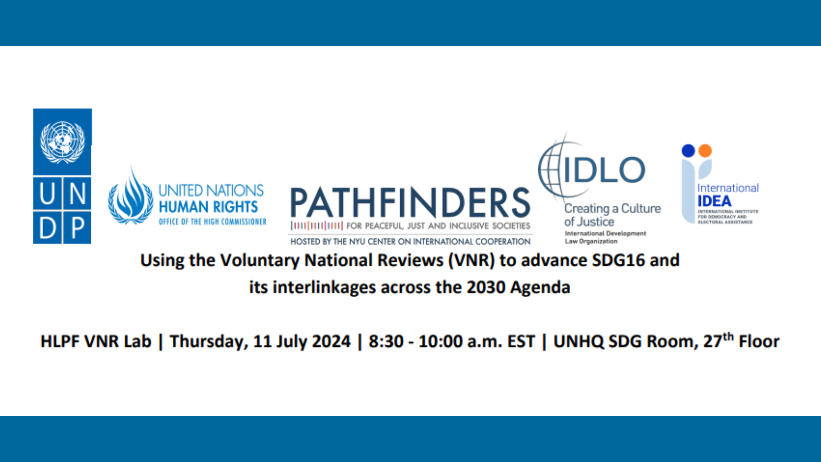 Using the Voluntary National Reviews (VNR) to advance SDG16 and its interlinkages across the ...